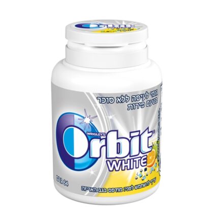 Wrigley's Orbit Chewing Gum, White, Fruit Flavor, Sugar Free, 64 Grams ...
