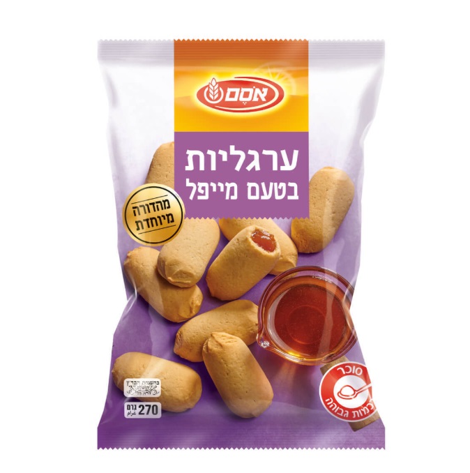 Osem Argaliot Cookie Rolls Filled With Maple Syrup, 270 Grams, From ...